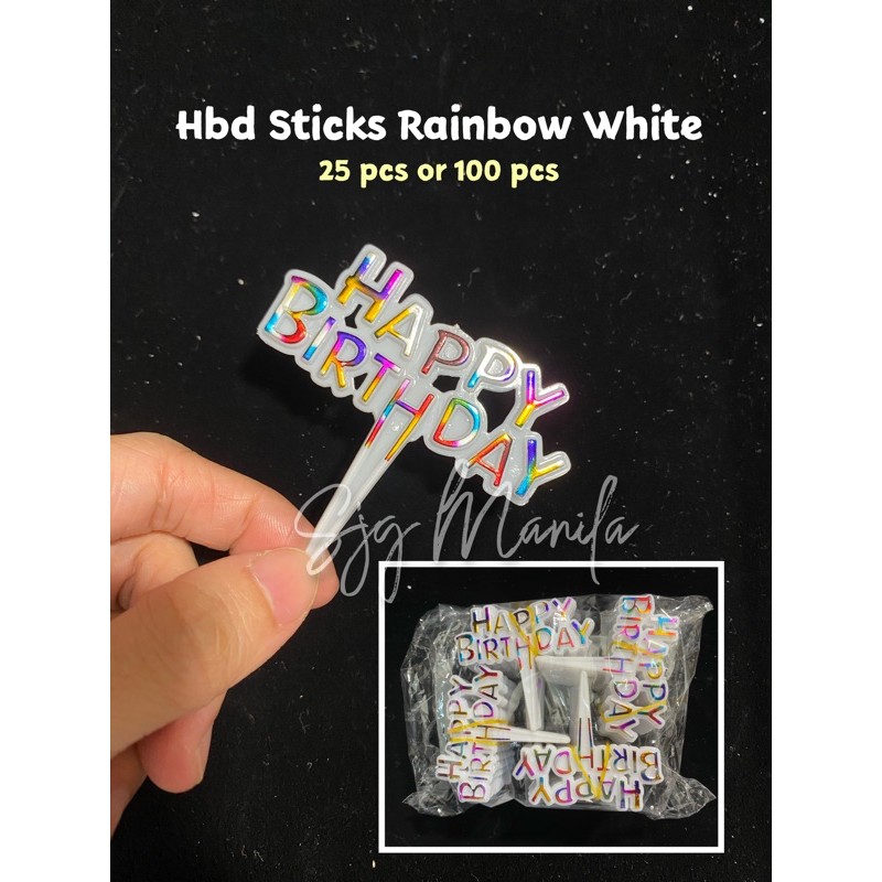 Happy Birthday Sticks Mini Toppers 100pcs. | Shopee Philippines