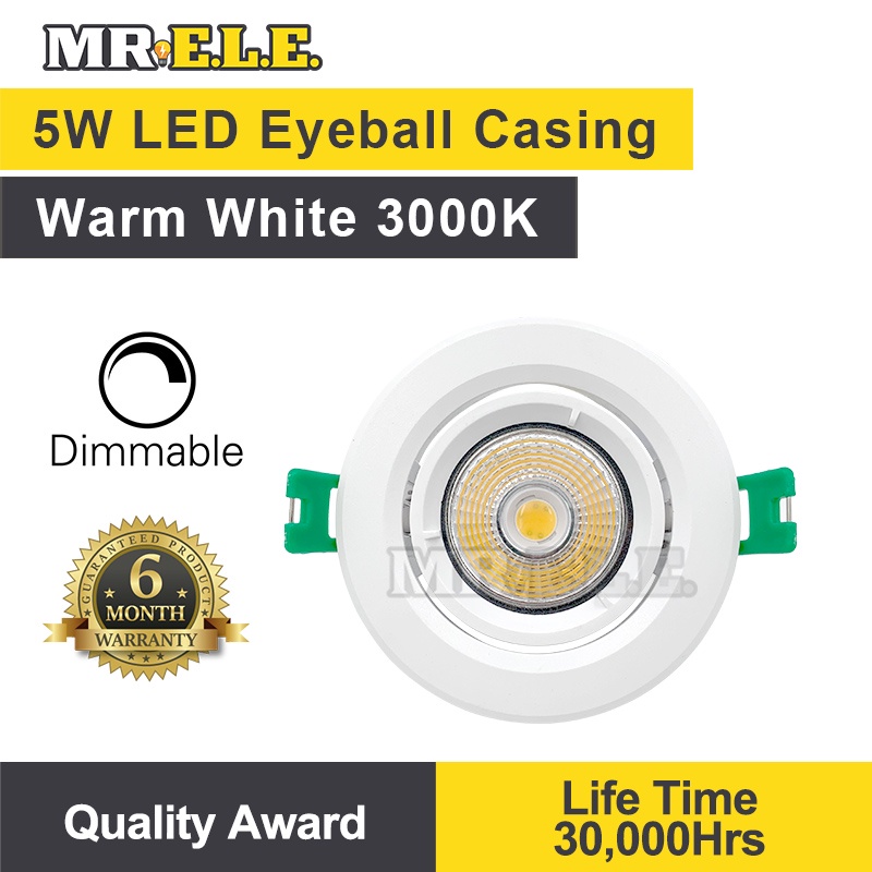 5W Dimmable LED Eyeball Spotlight COB Ceiling Light Led Downlight Spot ...