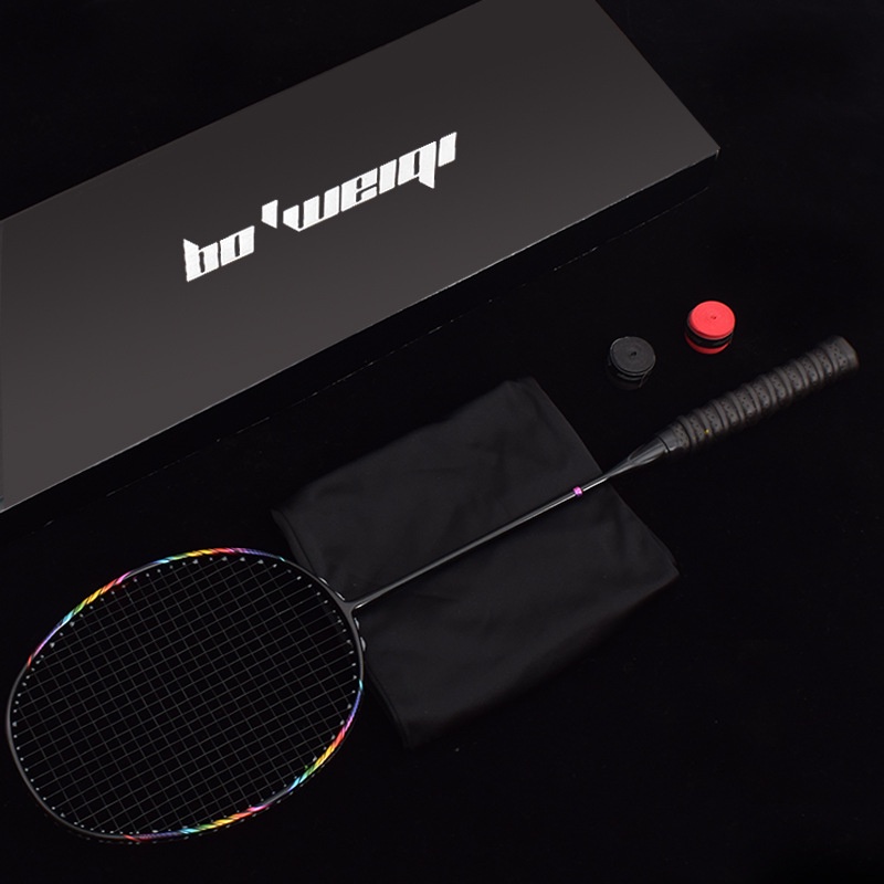 8u Super Light 100% Full Carbon Fiber Badminton Racket Free Tether Gift ...