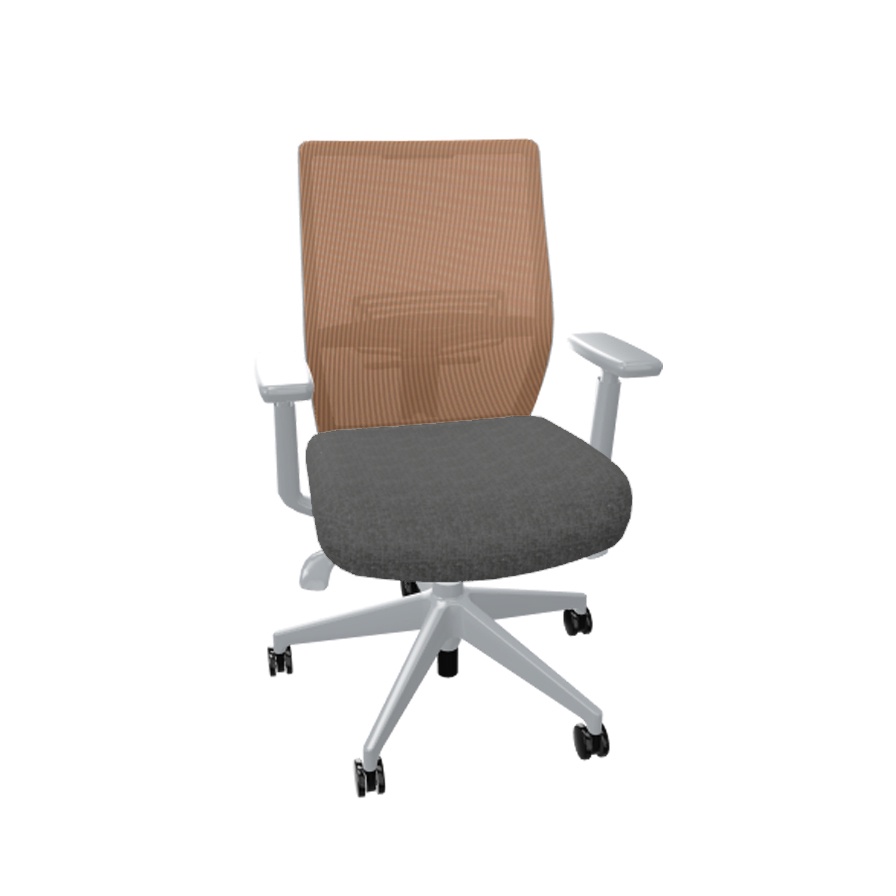 Haworth Aloha Active Task Office Chair orange checker/lexington grey ...