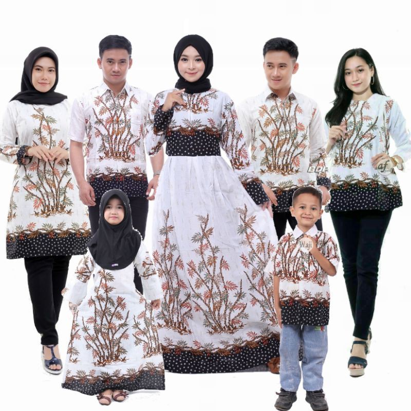 Batik Family - Batik Couple Muslim Family Sogan Family Father Mother ...
