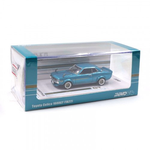 INNO64 Inno Model 1/64 TOYOTA CELICA 1600 GT TA22 METALLIC BLUE DIECAST SCALE MODEL CAR IN64 ...