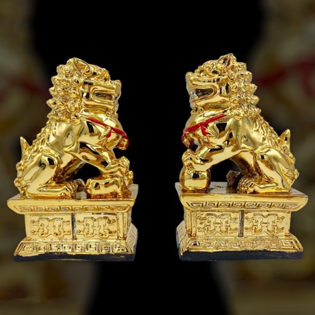 Fengshui lucky Charms Fu dogs display small size 1pair | Shopee Philippines