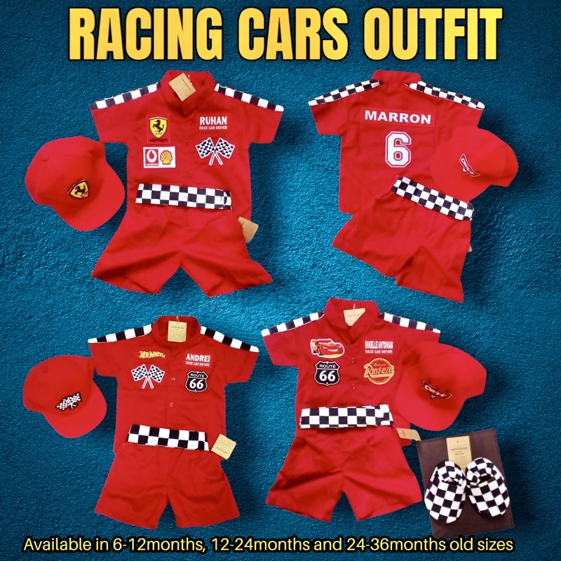 Racing Car Outfits (Cakesmash & Birthday Outfit) by Happeekidz | Shopee ...