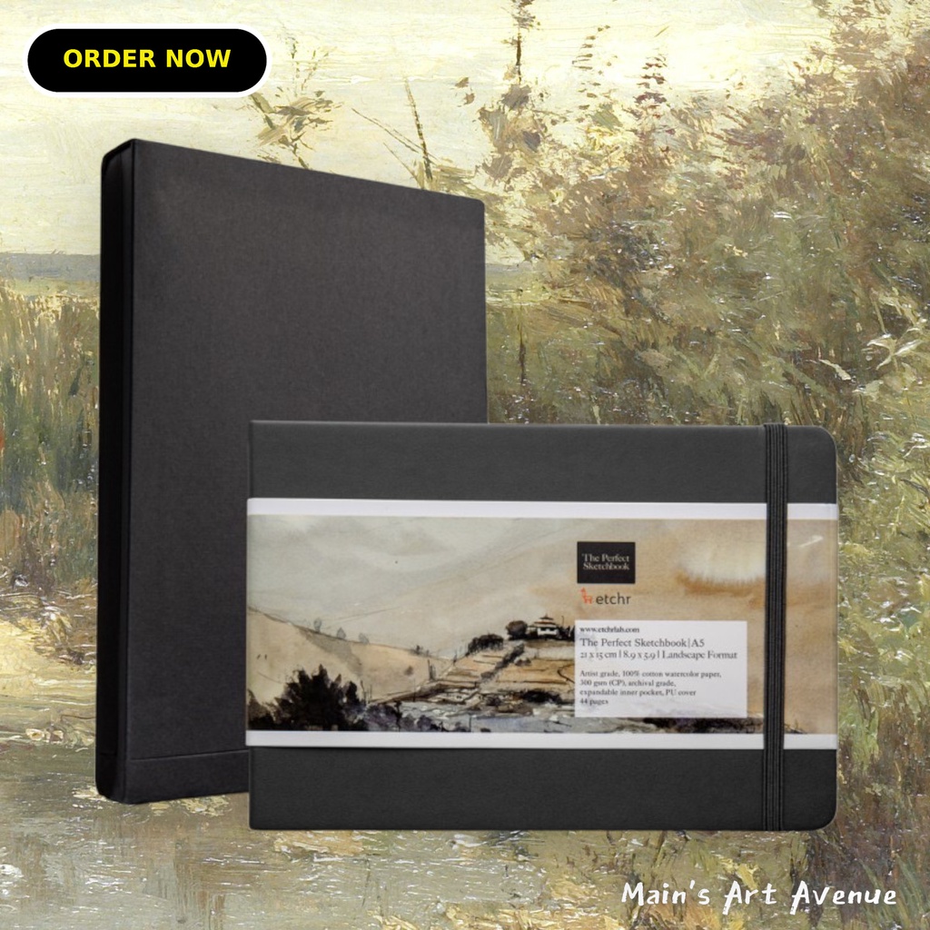 ETCHR Lab Perfect Sketchbook A5 5.8x8.3”, 100% Cotton, Cold Press ...