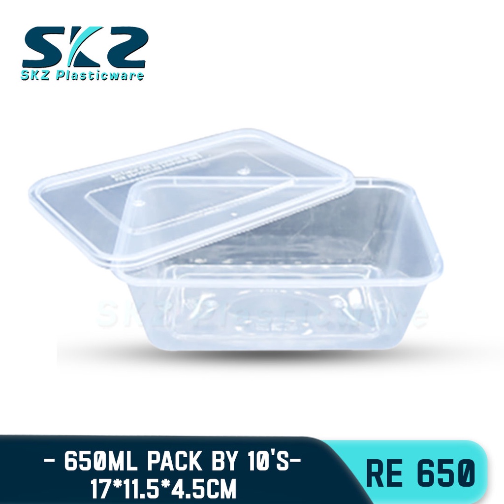 SKZ CLEAR CONTAINER RECTANGULAR SERIES RE650 650ml ENVIRONMENTAL ...