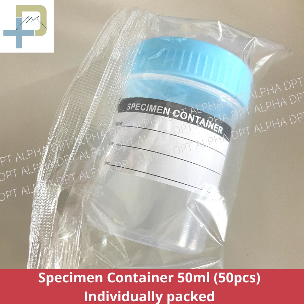 Urine and Stool Specimen Container Bottle 50ml - Individually Packed ...