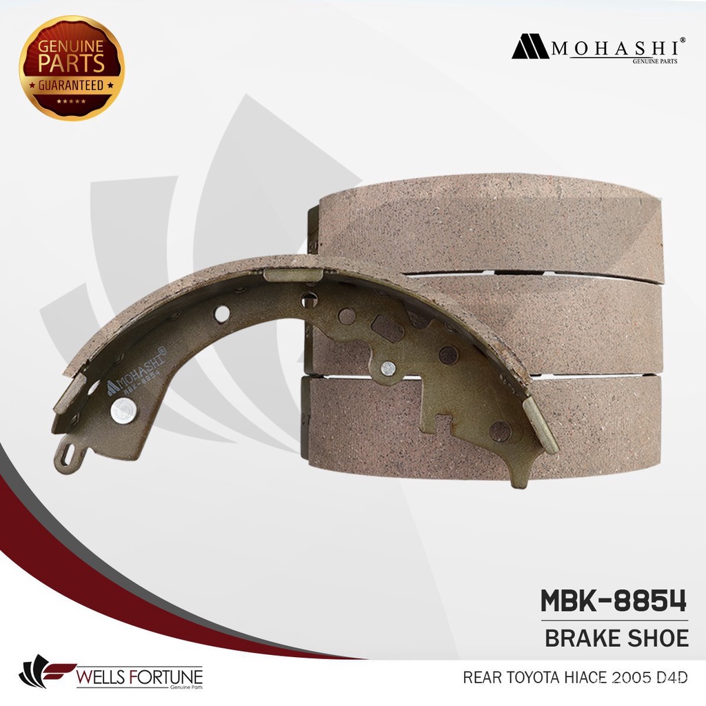 Mohashi Brake Shoe MBK-8854 for Toyota HiAce 2005 D4D REAR (4 PCS ...