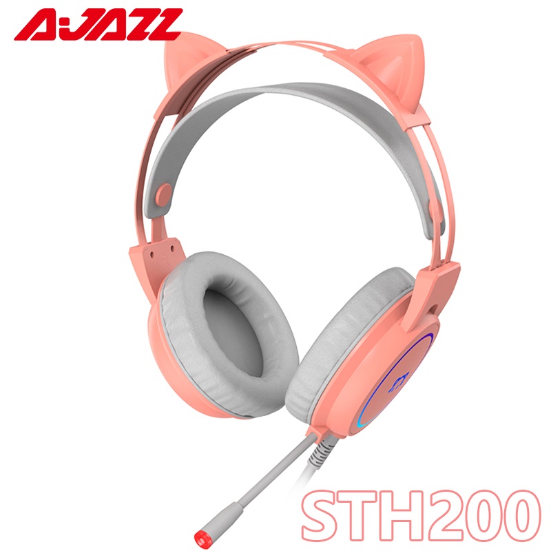 AJAZZ STH200 Usb Wired Gaming Headset High Definition Microphone LED Lighting 3.5 Four pin Plug ...