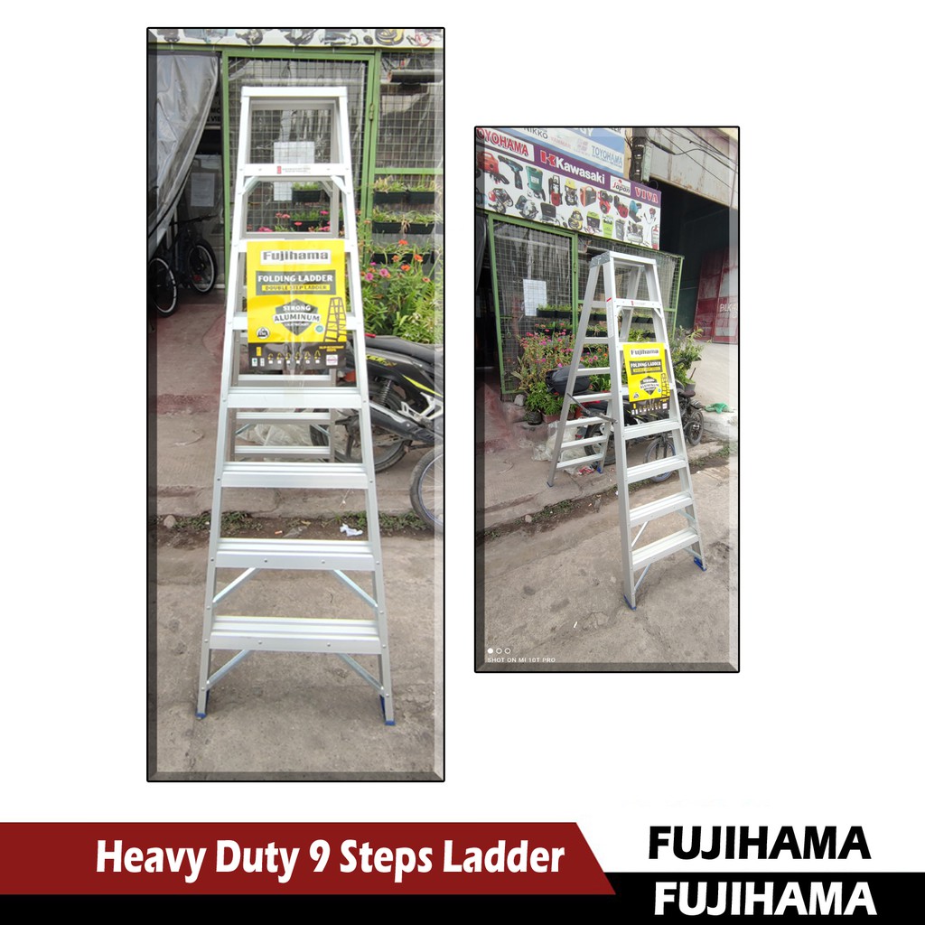 9 Steps Multi Folding Strong Double Step LADDER Heavy Duty (can hold up ...