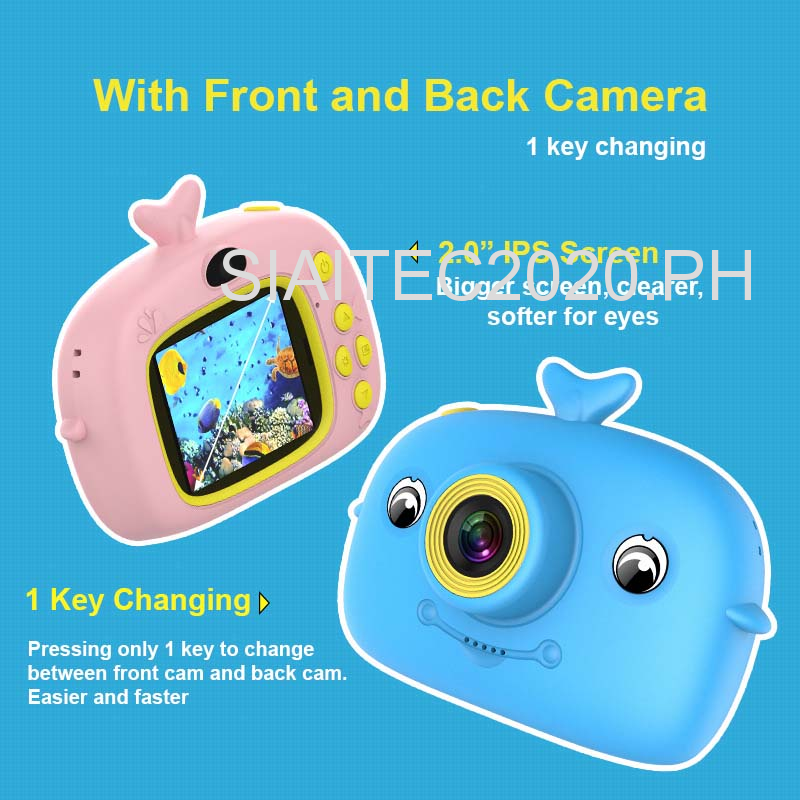Digital Camera for Kids Toy Cam with Video Game Function 20Mp 2.0" Ips ...