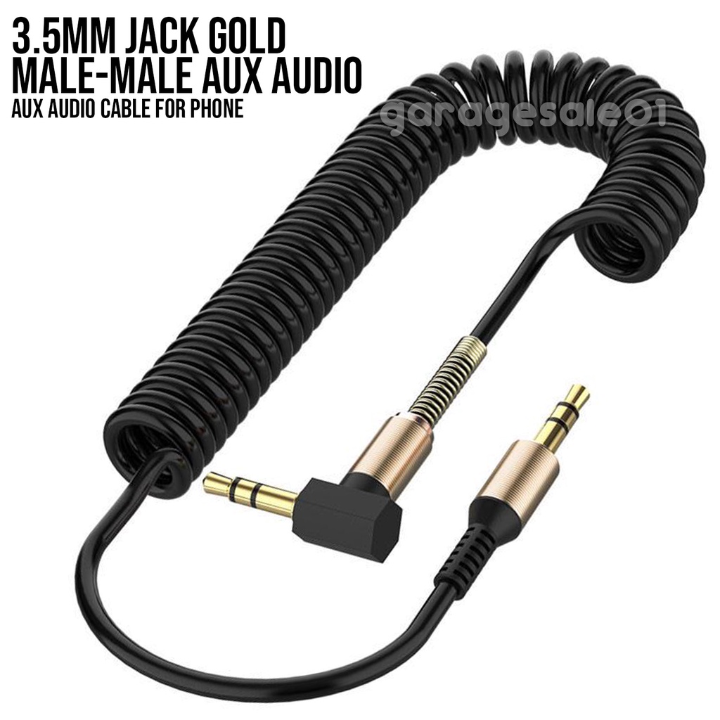 ⚡3.5mm Jack Gold Male-Male Aux Audio cable for phone (curve design)⚡ ...