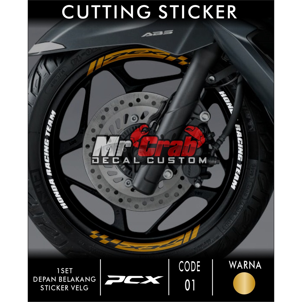 Cutting STICKER Wheels For HONDA PCX Custom 01 | Shopee Philippines