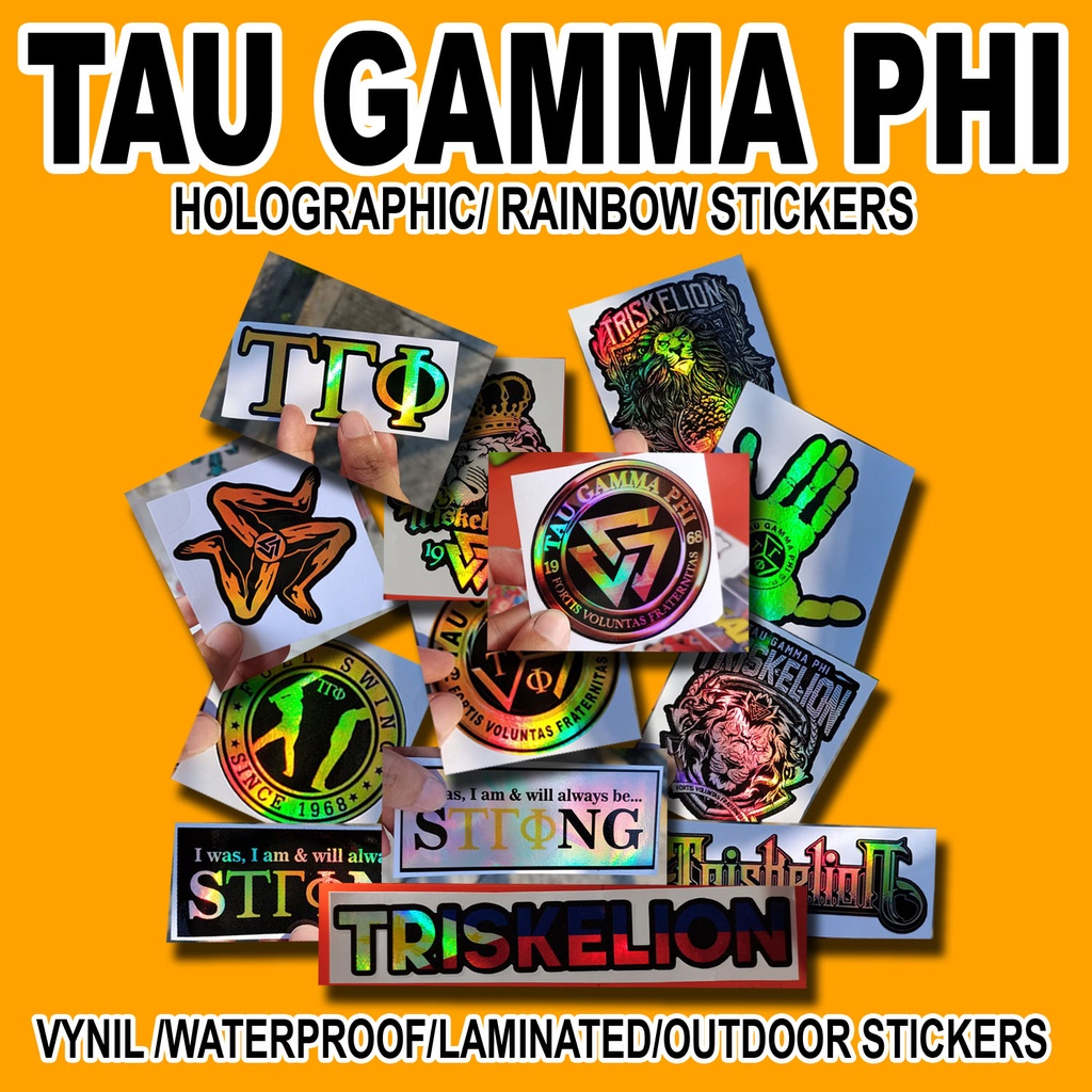 hologram Triskelion tau gamma phi decals sticker logo | Shopee Philippines