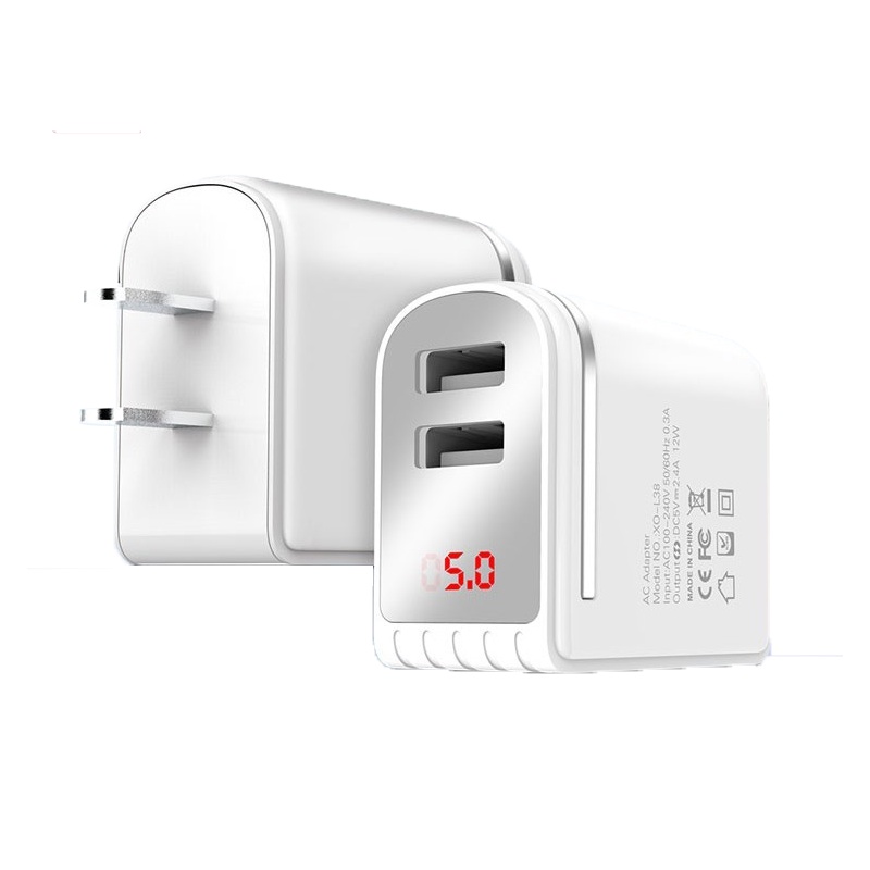 XO-L38 TRAVEL DOUBLE USB CHARGER | Shopee Philippines