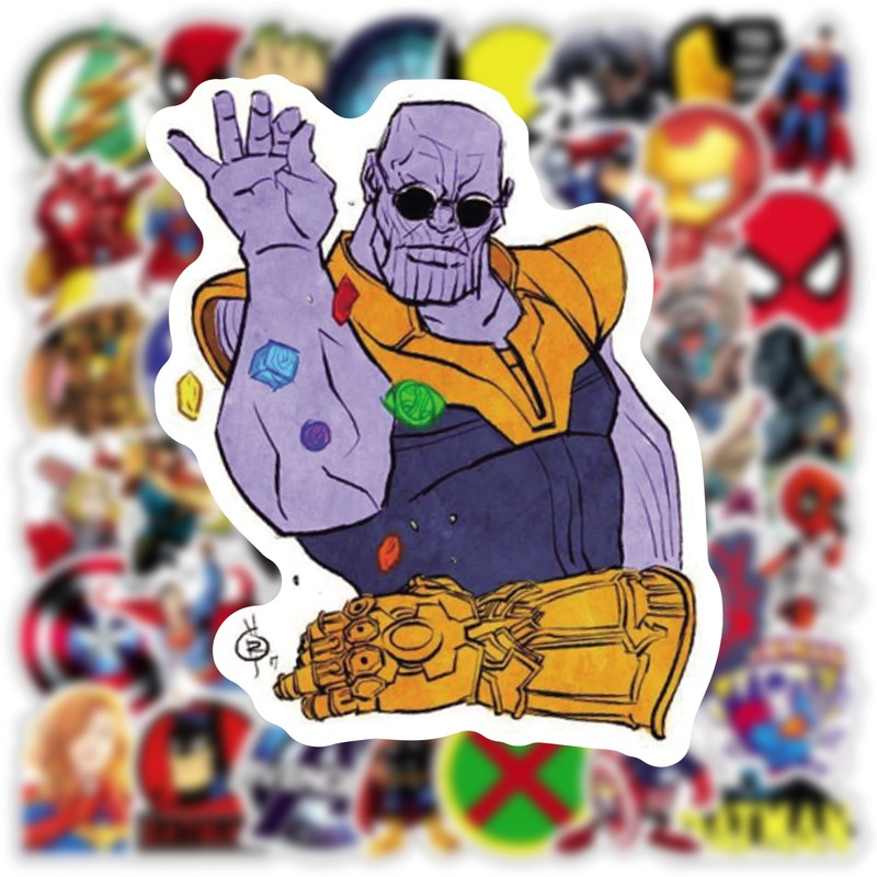 Iron Man Spider-Man Thanos Graffiti Stickers 50Pcs/Set Waterproof ...