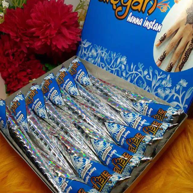 Aisyah henna - maroon henna 1 box contains 12 pcs | Shopee Philippines