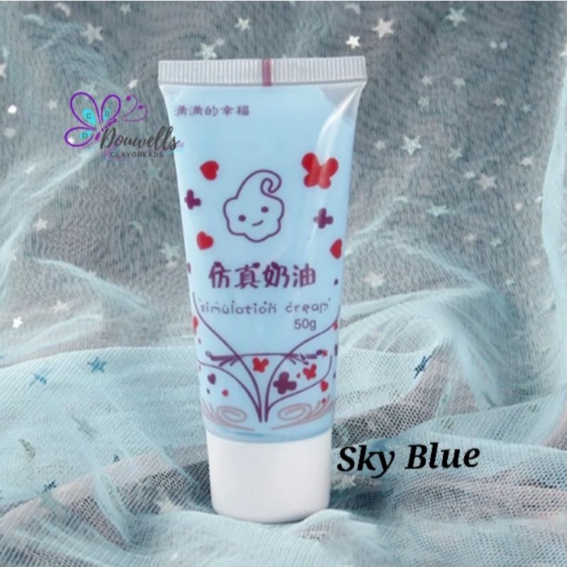 50g Fake Whipped Cream Simulation Glue DIY Phone Cream Glue Decoden ...