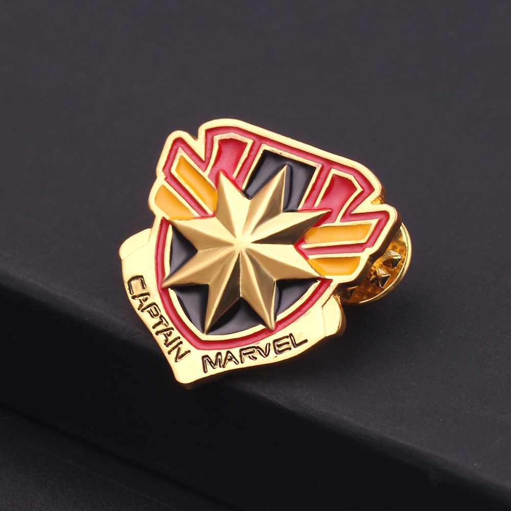 The Avengers Captain Marvel Badge Brooch Men Women Fashion Jewelry Fans ...