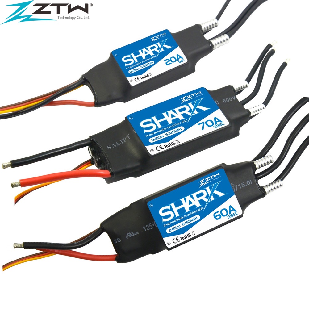 ZTW Shark Dual Way 20A 30A 40A 50A 60A 70A 80A BEC Waterproof Brushless ...