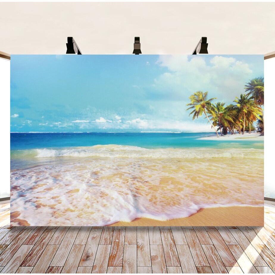 5x4ft Sunny Beach Photography Background for Baby Shower Birthday ...
