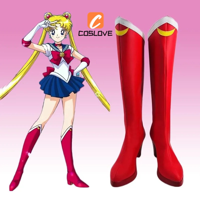Sailor Moon Serena Tsukino/Princess Serena High heel boots cosplay for ...