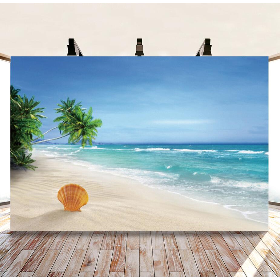 5x4ft Sunny Beach Photography Background for Baby Shower Birthday ...