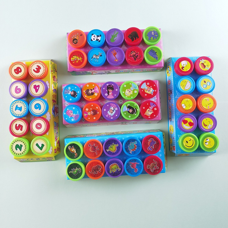 10pcs Children's Stamp Round School Gift For Student Kids | Shopee ...