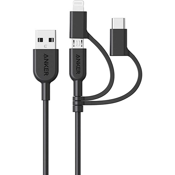 Anker Powerline 3-in-1 A-C A-L Cable with Type C / Micro USB Cord for ...
