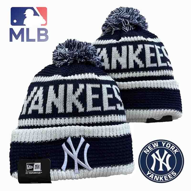 MLB Team New York Yankees Cap Hat Embroidery Knitted Beanies Keep Warm ...