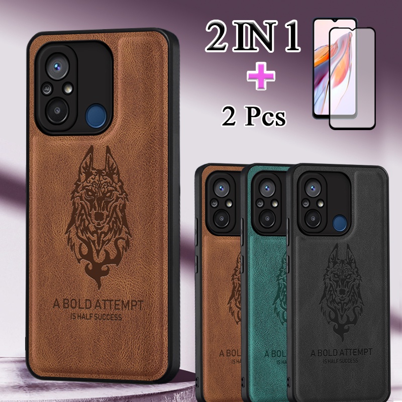 2 IN 1 Matte Casing For Redmi 12C Case Ready Stock With Curved Ceramic ...