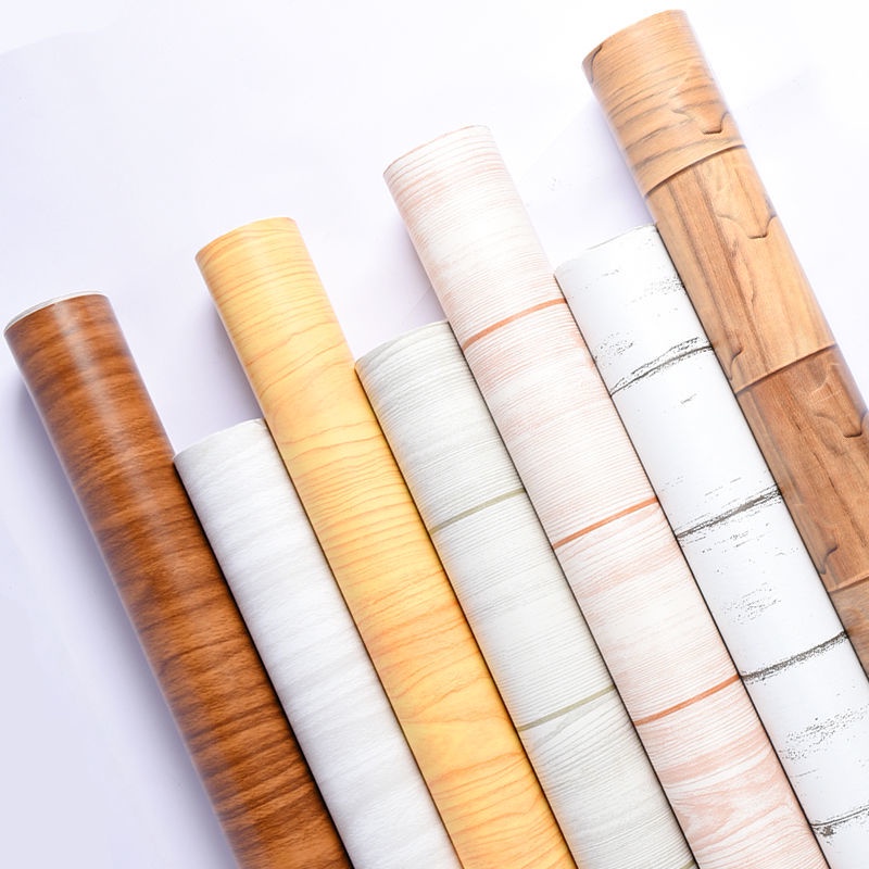 Pvc Self-Adhesive Wood Grain Wallpaper Furniture Refurbishment Wood ...