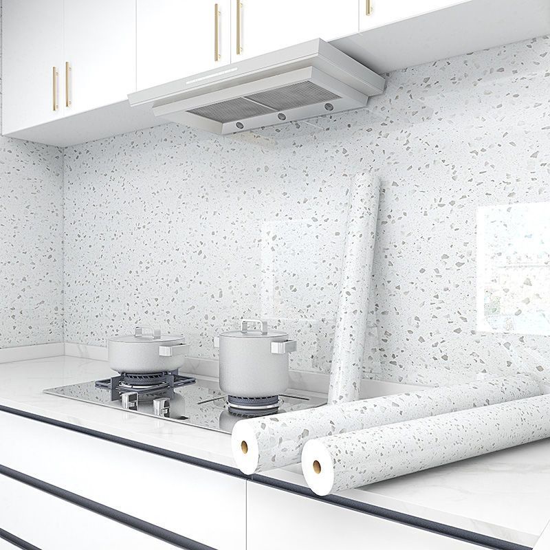 80 Wide Marble Pattern Kitchen Stove Oil-Proof Sticker Waterproof High Temperature Resistant ...
