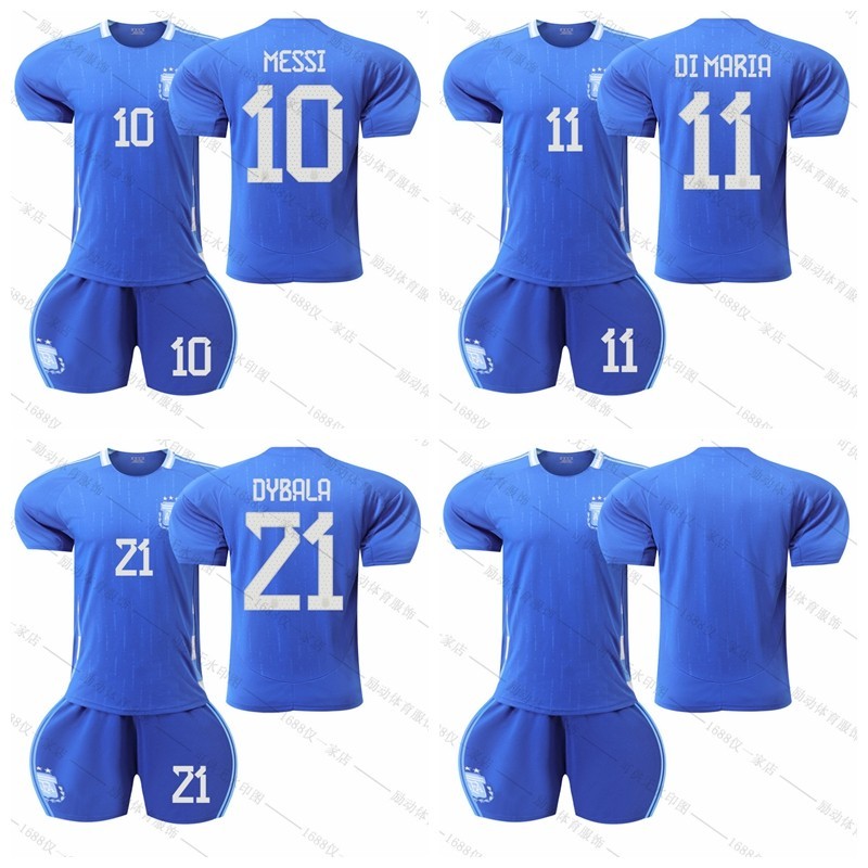 2024-25 Argentina Away Football Adult Kids Jersey Kit Lionel Messi ...