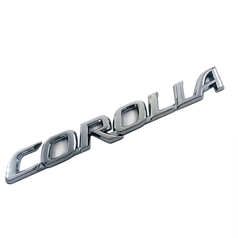 1 x Big Metal COROLLA Letter Logo Car Auto Decorative Emblem Badge ...