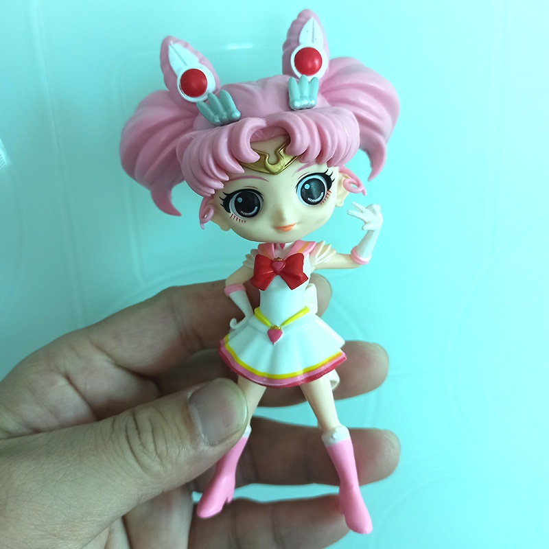 Qposket Sailor Moon Tsukino Usagi Anime Action Figures Chibi Usa Sailor ...