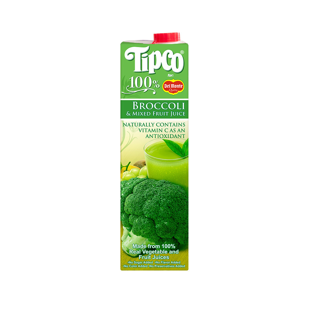 TIPCO Pure Broccoli Juice – For Body Wellness – 16 Servings (1L x 4 ...