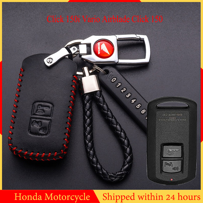 For HONDA Click 150i Vario 150 Airblade Click 150 Remote Key Leather ...
