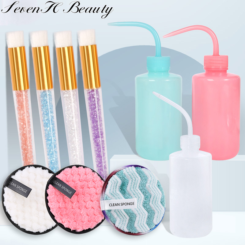 Eyelash Cleaning Set Lash Shampoo Brush Soap Foam Washing Bottle Face ...