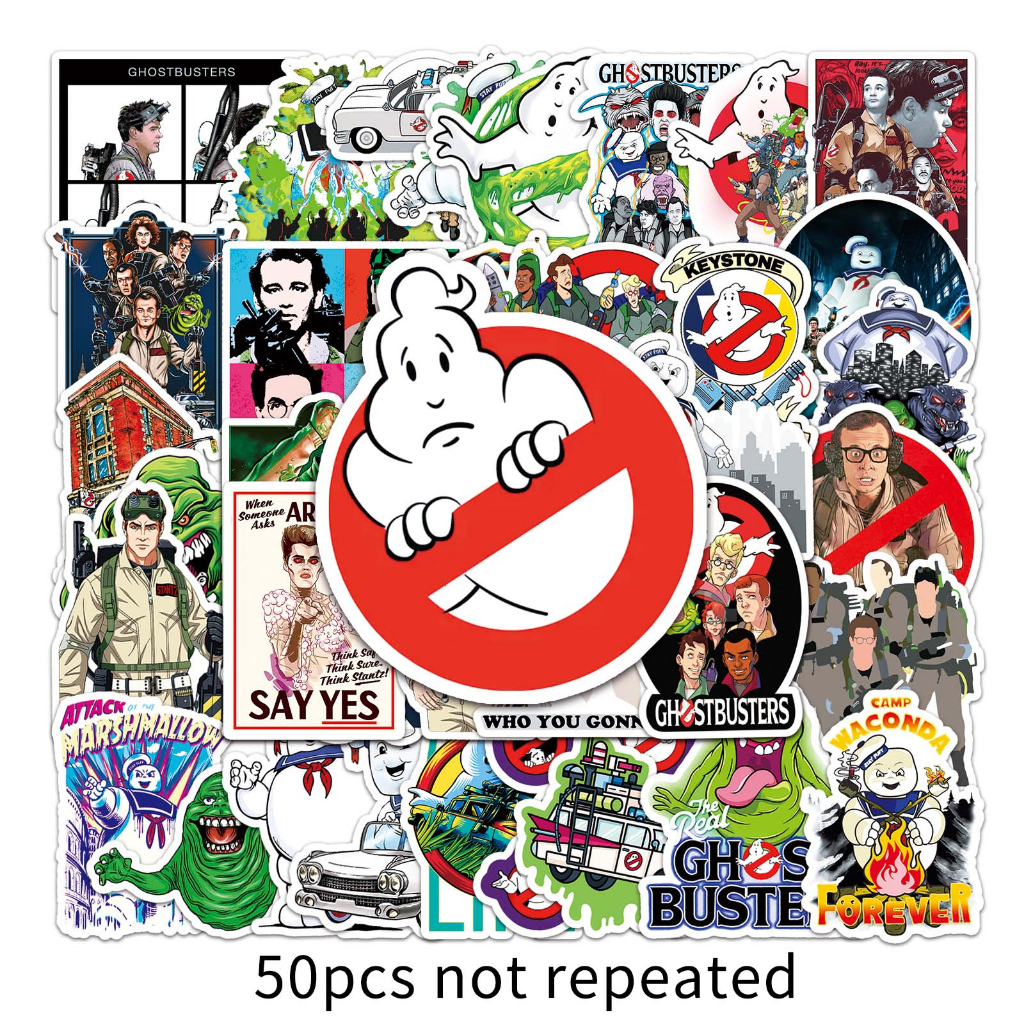 50 Piece Funny Ghostbusters Stickers Waterproof DIY For Phones Laptop ...
