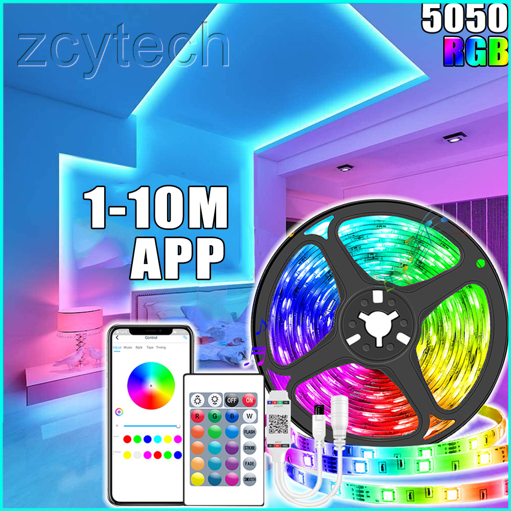 LED Strip Lights Bluetooth RGB 5050 2835 5M Led Light Strip USB 5V LED ...