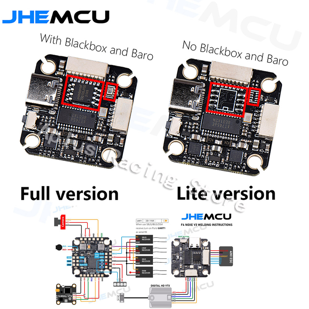 YSIDO JHEMCU F4 NOXE V3 F411 Lite/ Full Version Flight Controller BEC ...
