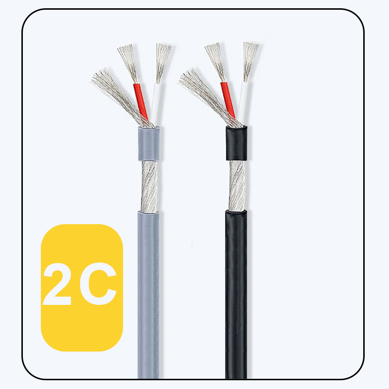 2Cores UL2547 Shielded Wire Signal Cable 30 28 26 24 22 20 18 AWG Audio ...