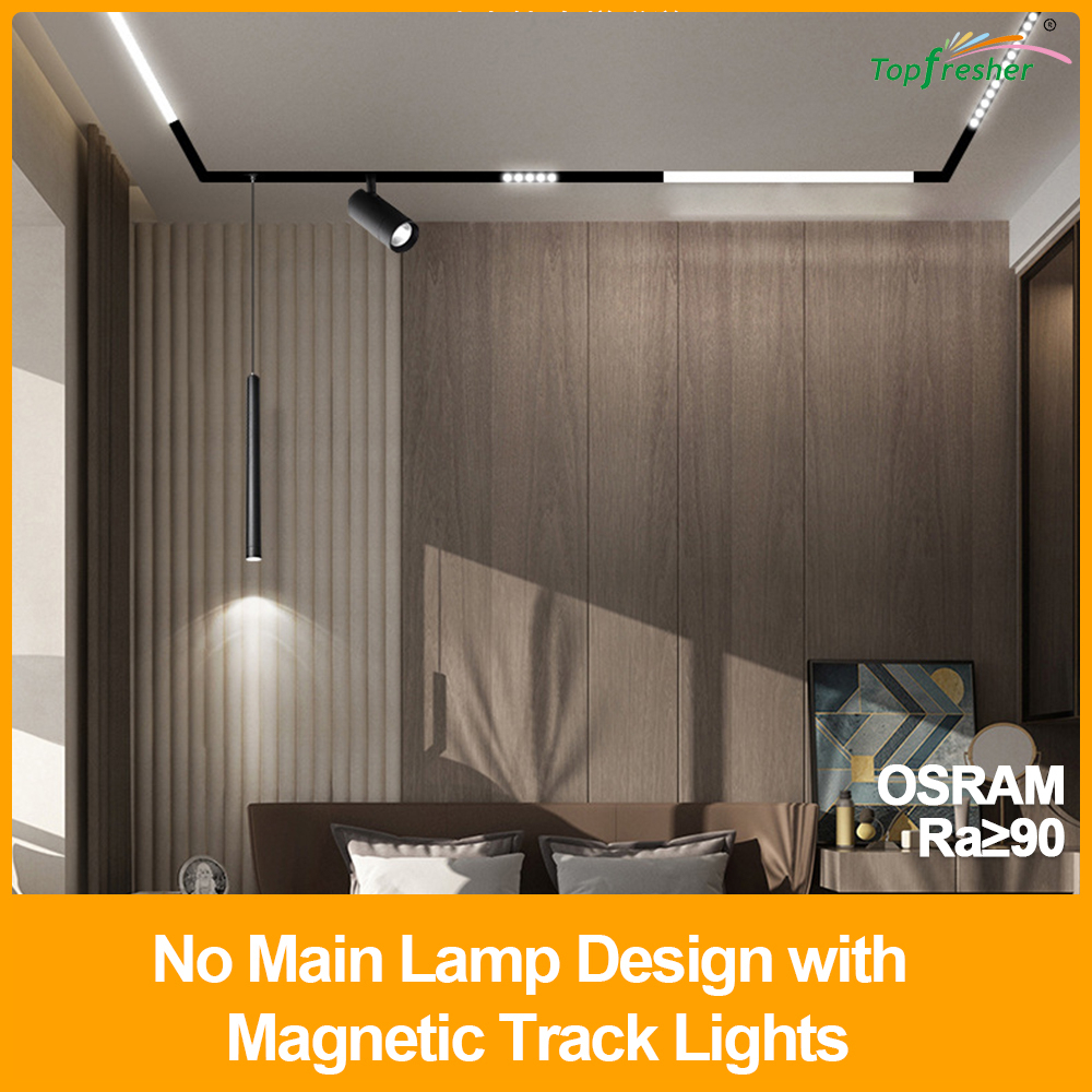 Modern Magnetic Track Lights No Main Light Design LED Lamp Magnetic ...