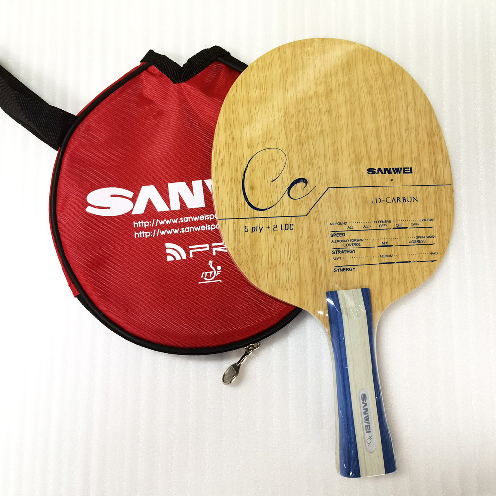 Sanwei CARBON (5+2 Carbon, OFF++) Table Tennis Blade Ping Pong Racket Bat Paddle SANWEI CC ...