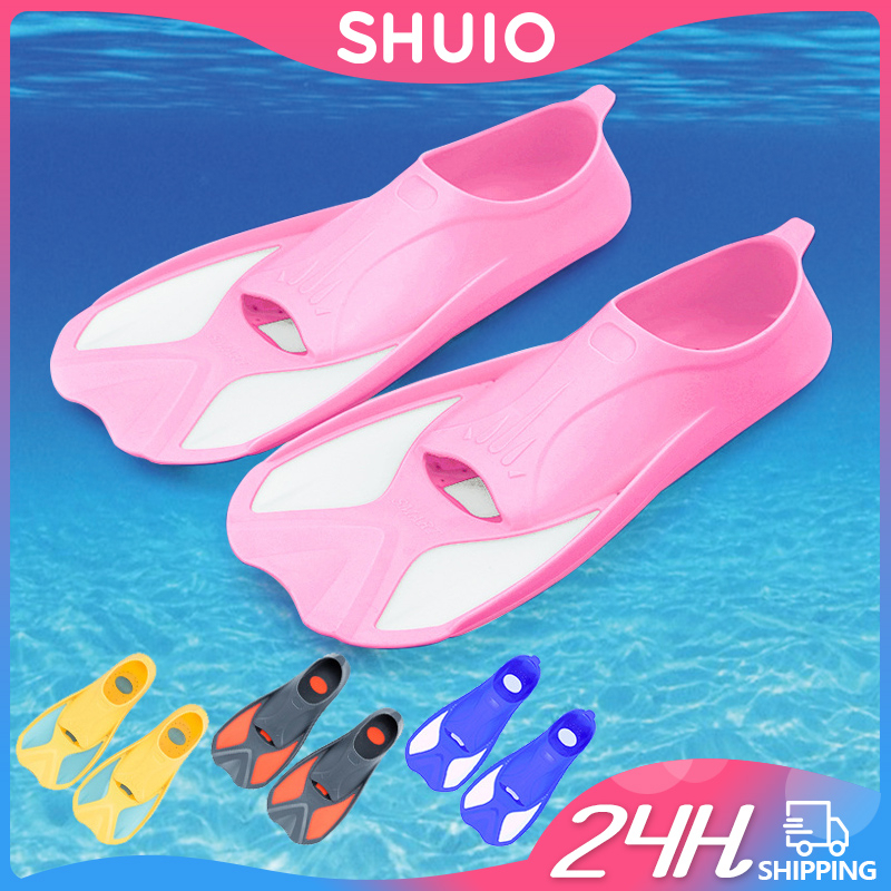 SHUIO Kids Short Light Swim Fins Flippers for Swimming Snorkeling ...