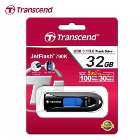 USB 3.0 Transcend JetFlash 790K High Speed Flash Drive 16GB 32GB 64GB ...