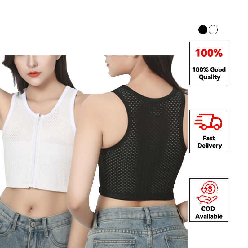 2 Pieces Front Bandage Chest Breast Binder Flat Underwear Breathable