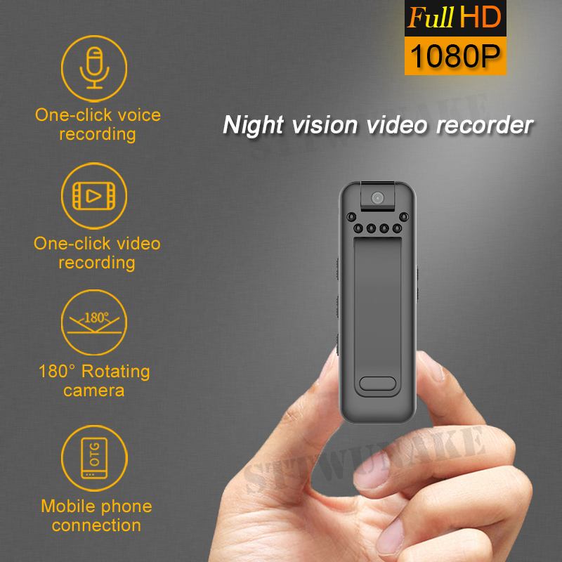 Mini camera night vision small wireless body cam micro voice video ...