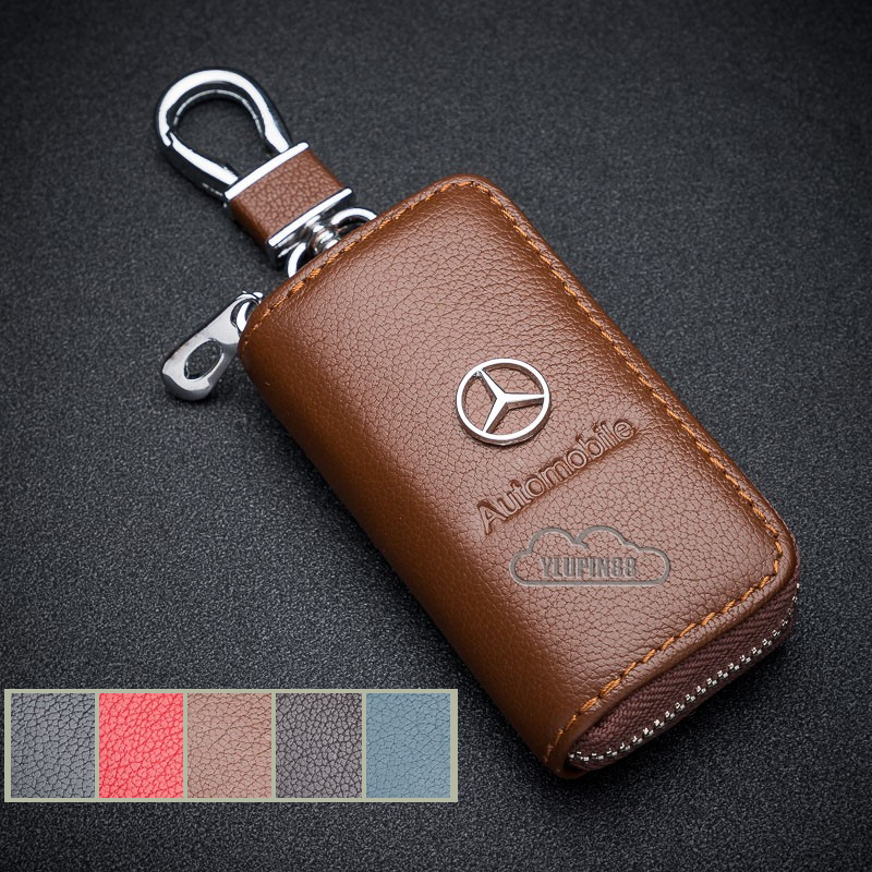 Car Key Case Covers Smart Remote Key Shell Keychain Holder Leather ...